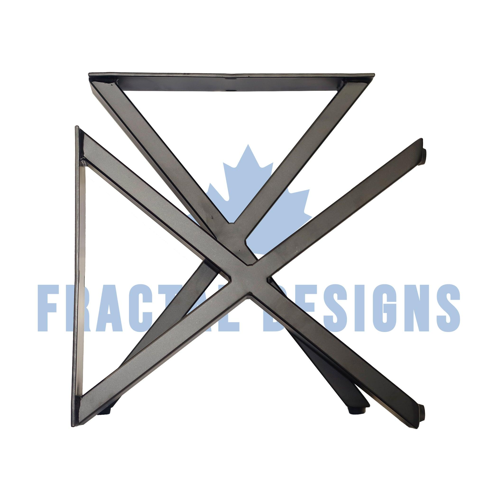16” X Shape Furniture Legs - 13.5" wide, 1 Pair — Fractal Designs Inc