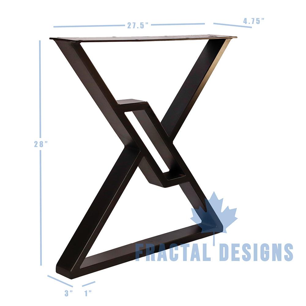 28” Parallelogram Shape Furniture Legs, 1 Pair — Fractal Designs Inc