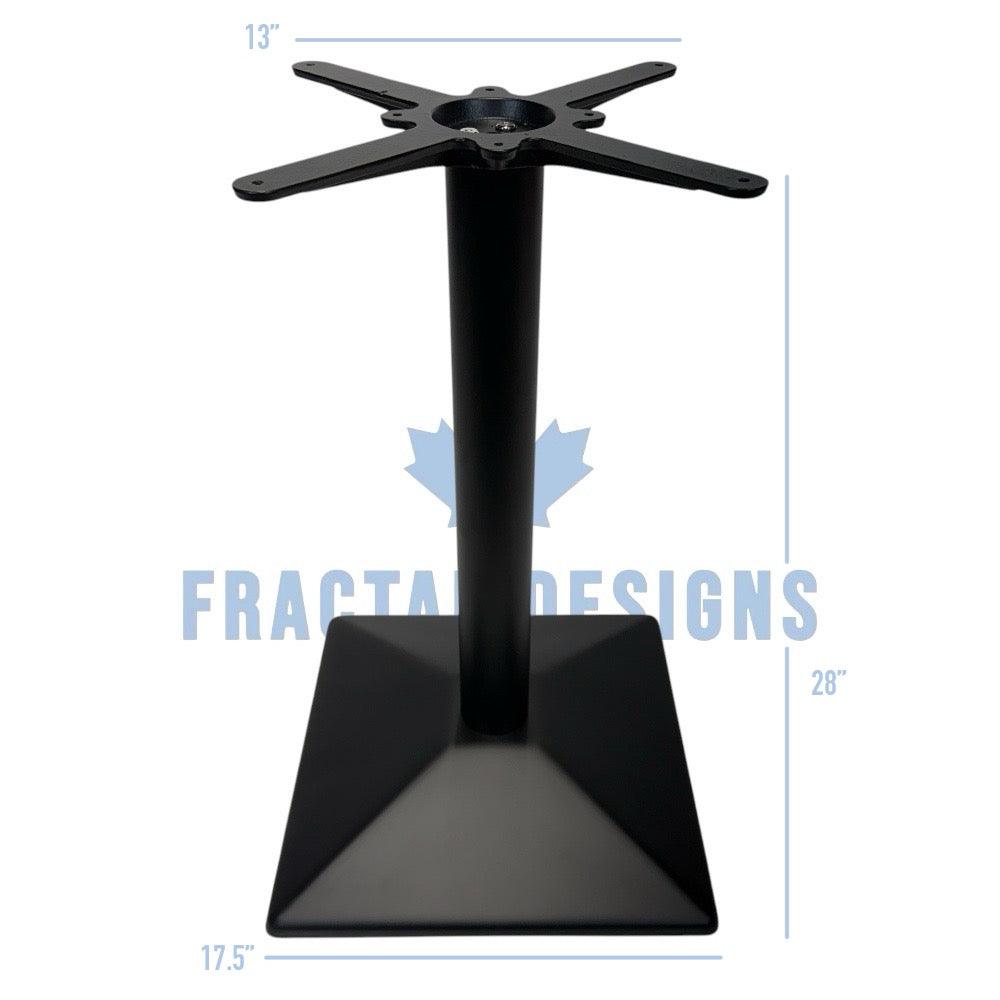 28” Square Bistro Table Base, 1 Piece — Fractal Designs Inc