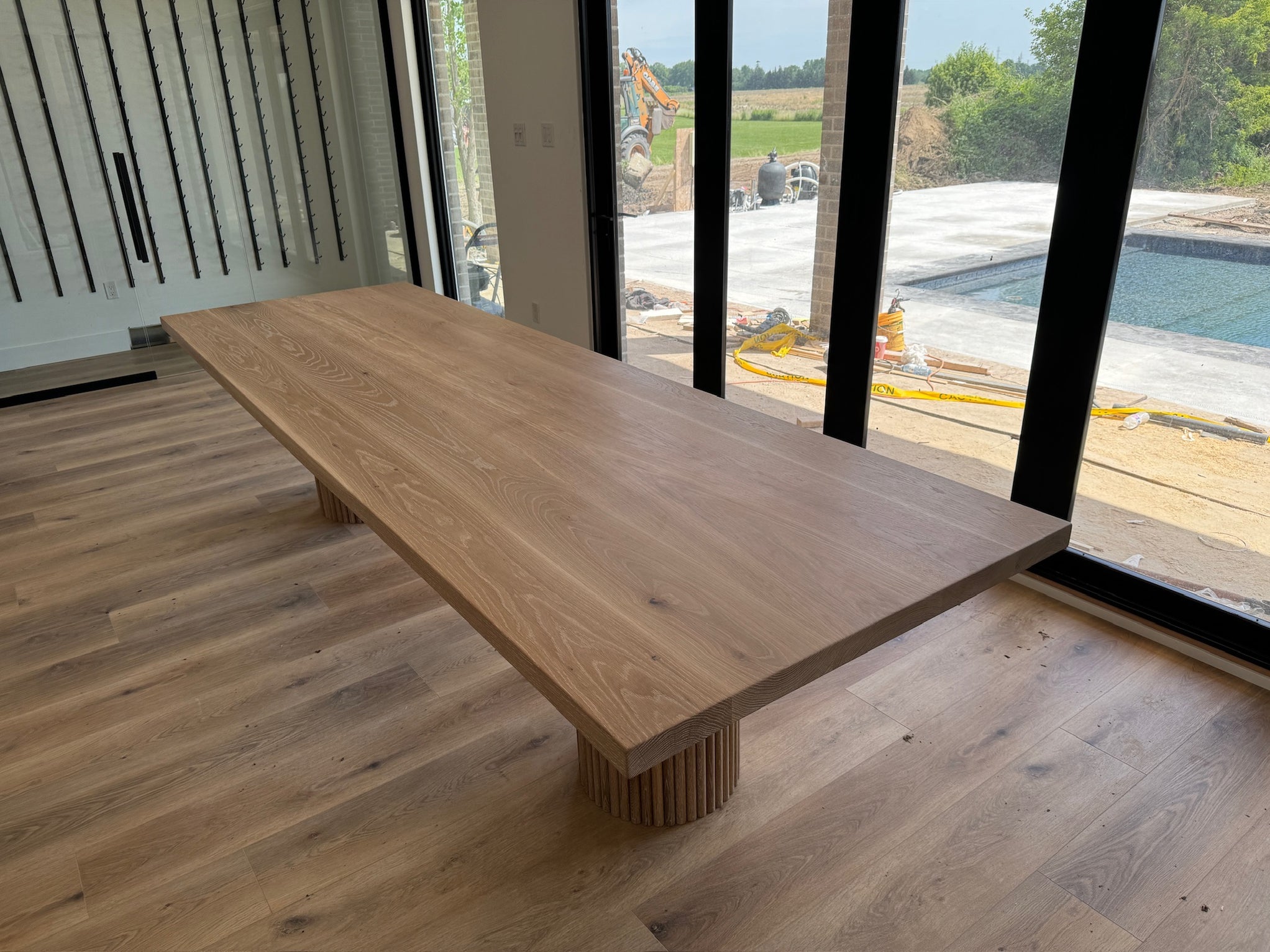 Custom Made Rectangle Oak Table — Fractal Designs Inc