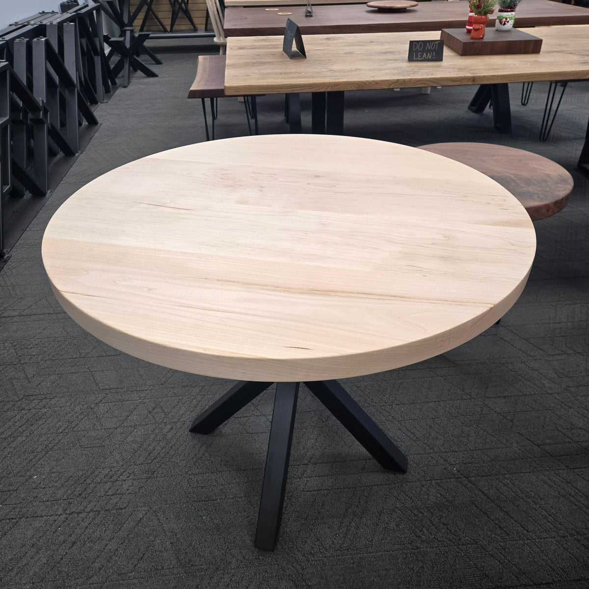 Round Hard Maple dining table 38" — Fractal Designs Inc