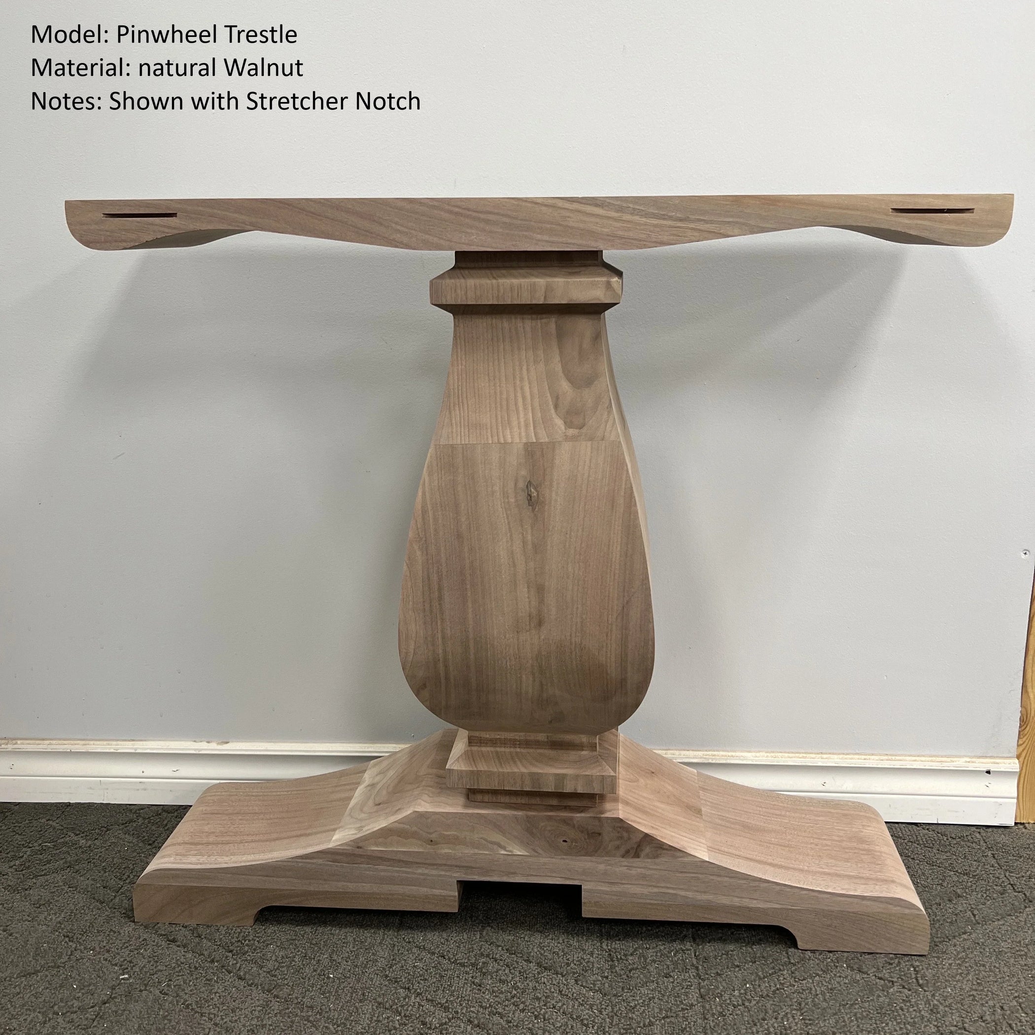 Wooden Trestle Table Legs - Pinwheel Table Base — Fractal Designs Inc