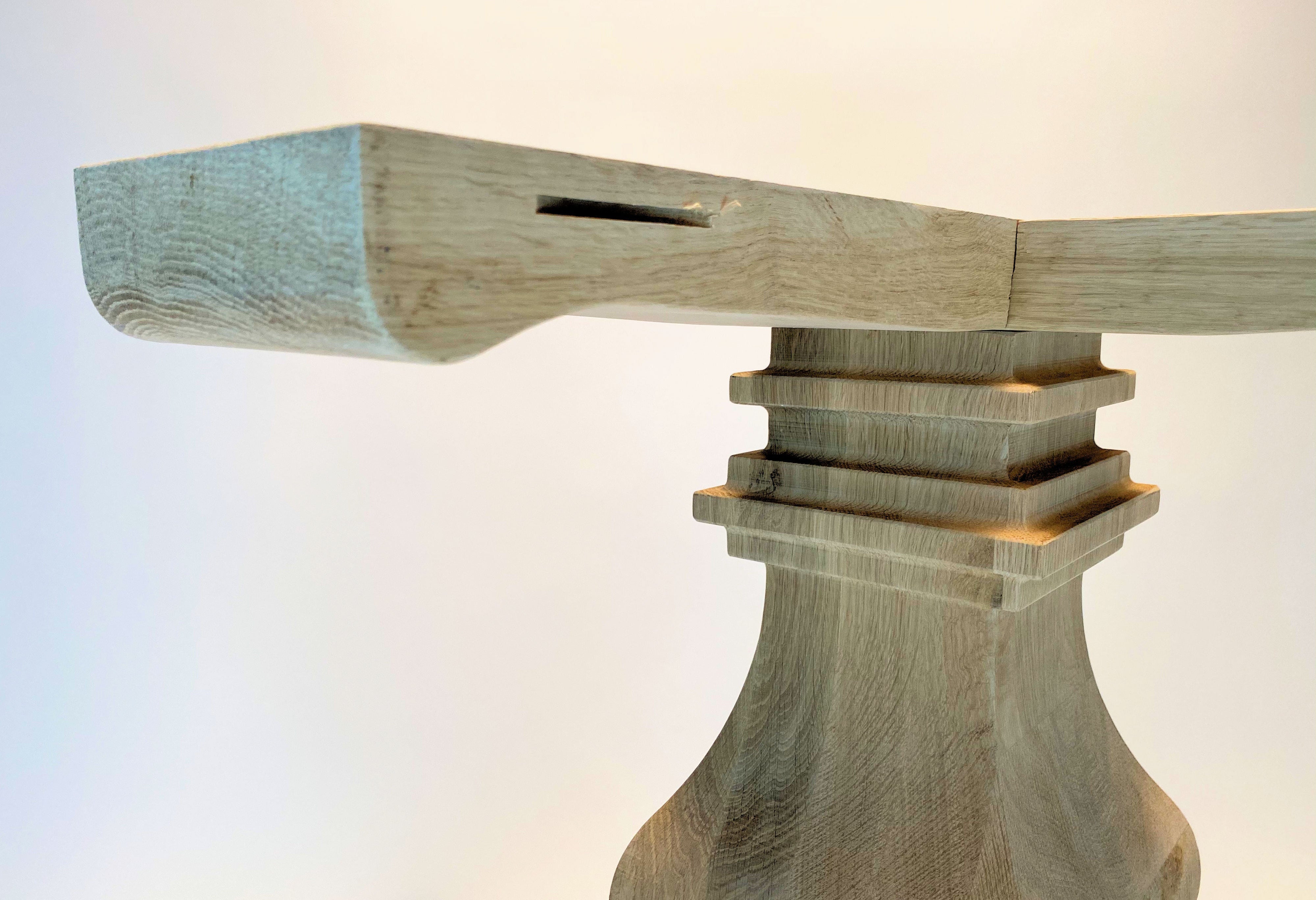 Wooden Pedestal Table Base - Standard Table Leg — Fractal Designs Inc