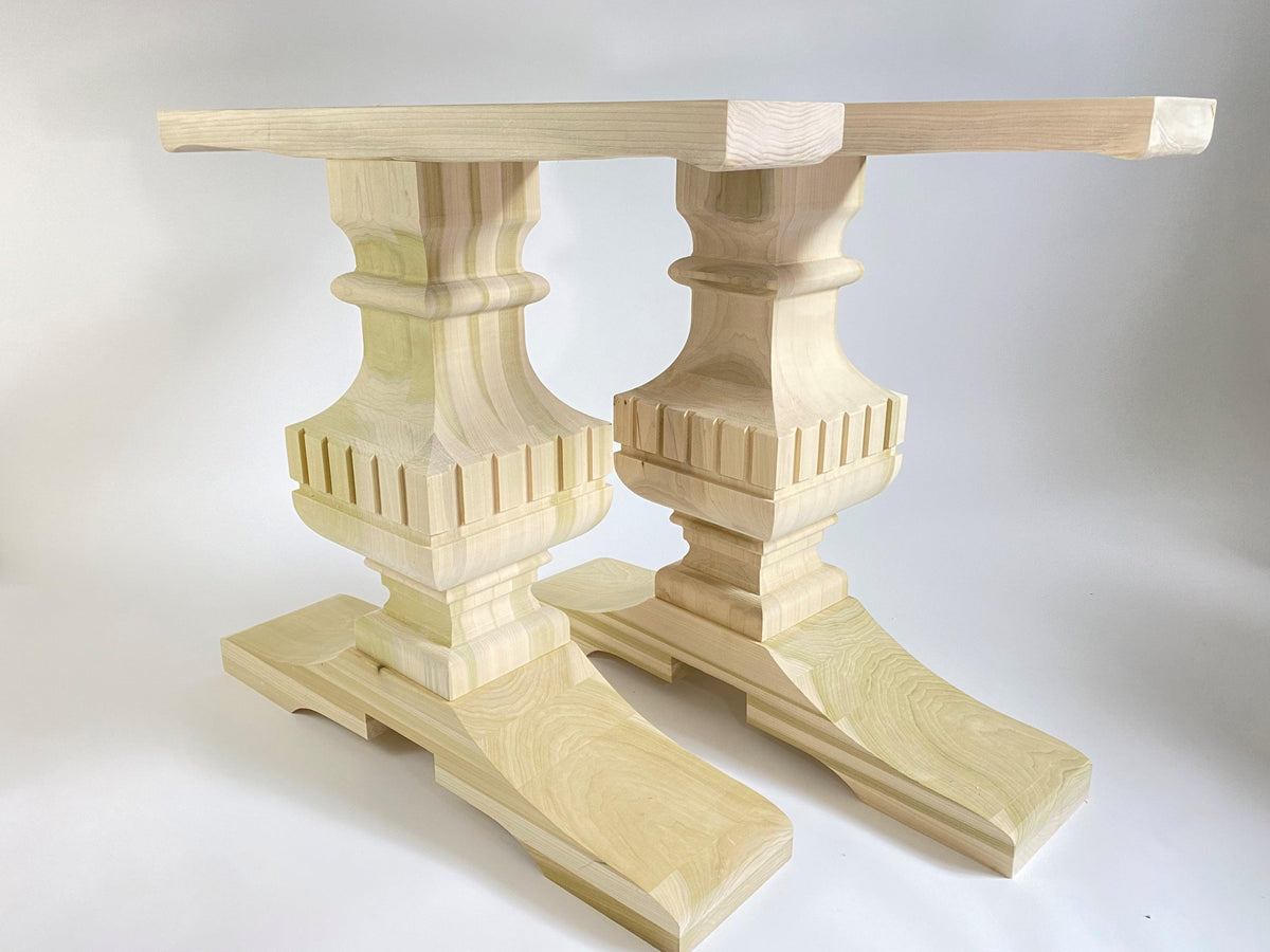 Wooden Trestle Table Leg - Tweed Trestle Base — Fractal Designs Inc