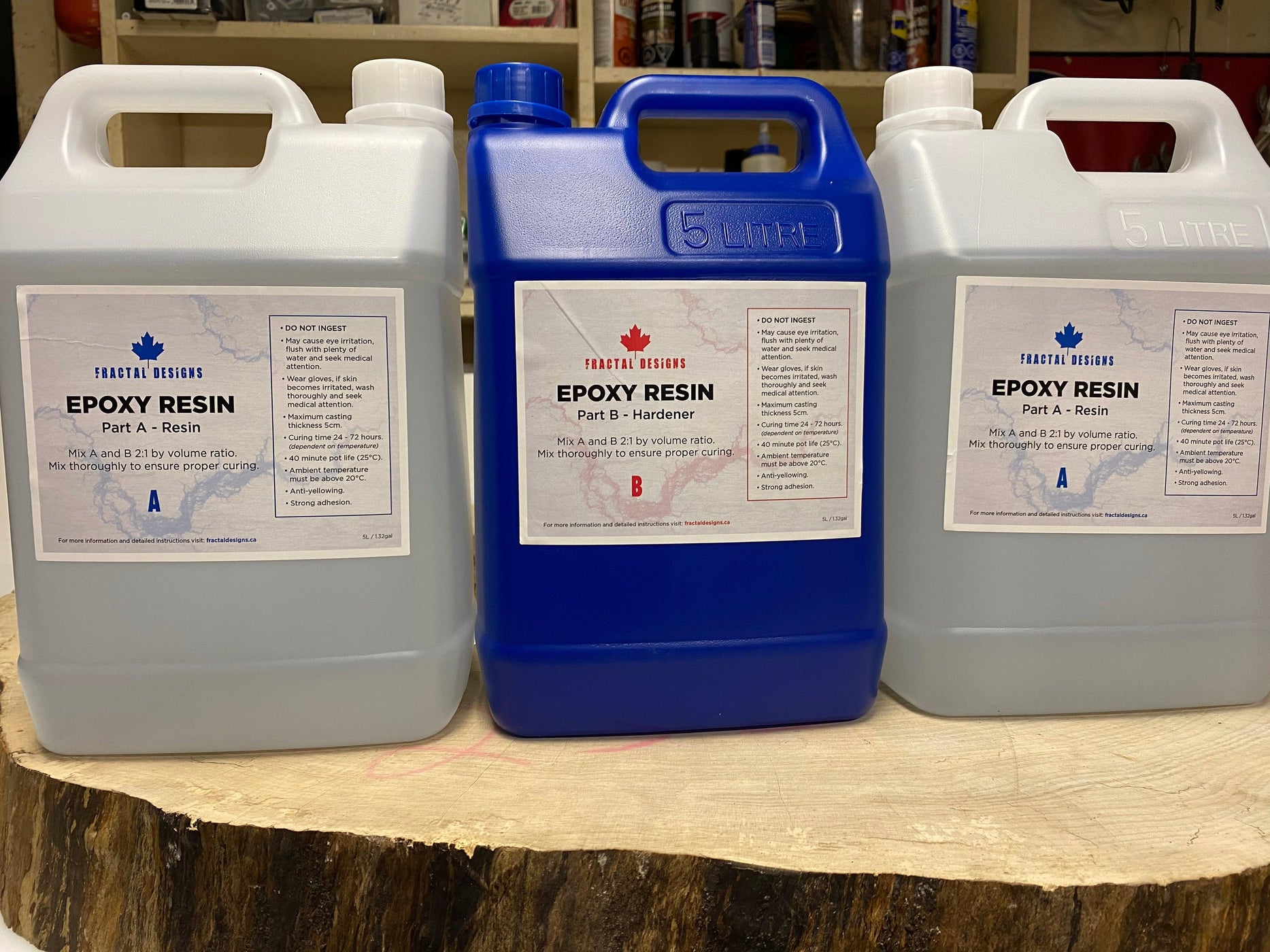 Deep Pour Epoxy 2:1 Ratio (Price Per 15 Litre Kit) — Fractal Designs Inc